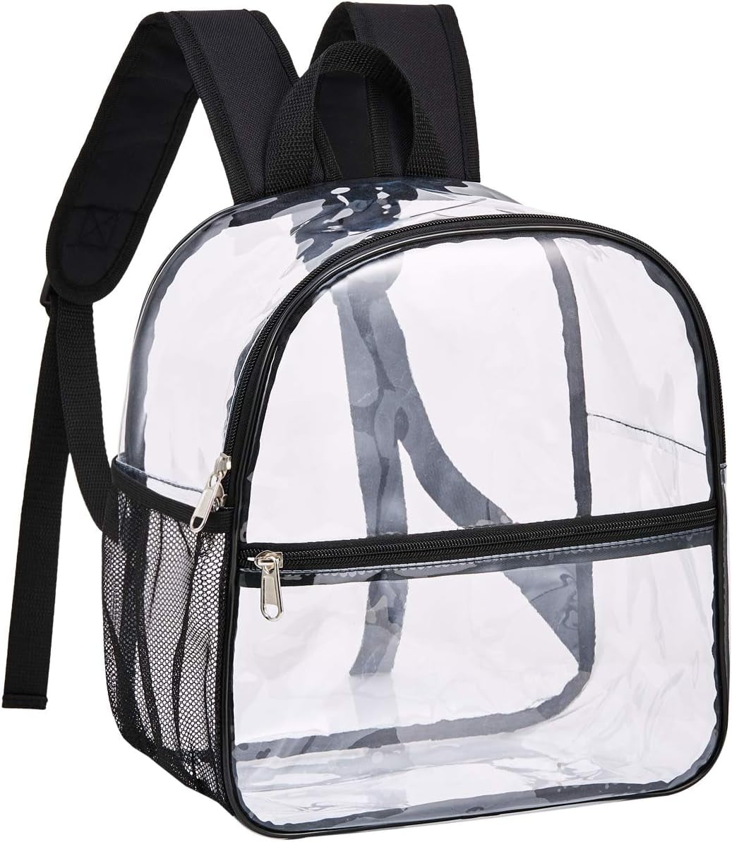 Stadium Approved Clear Backpack 12X6X12, Women Men Fan Clear Bag With ...