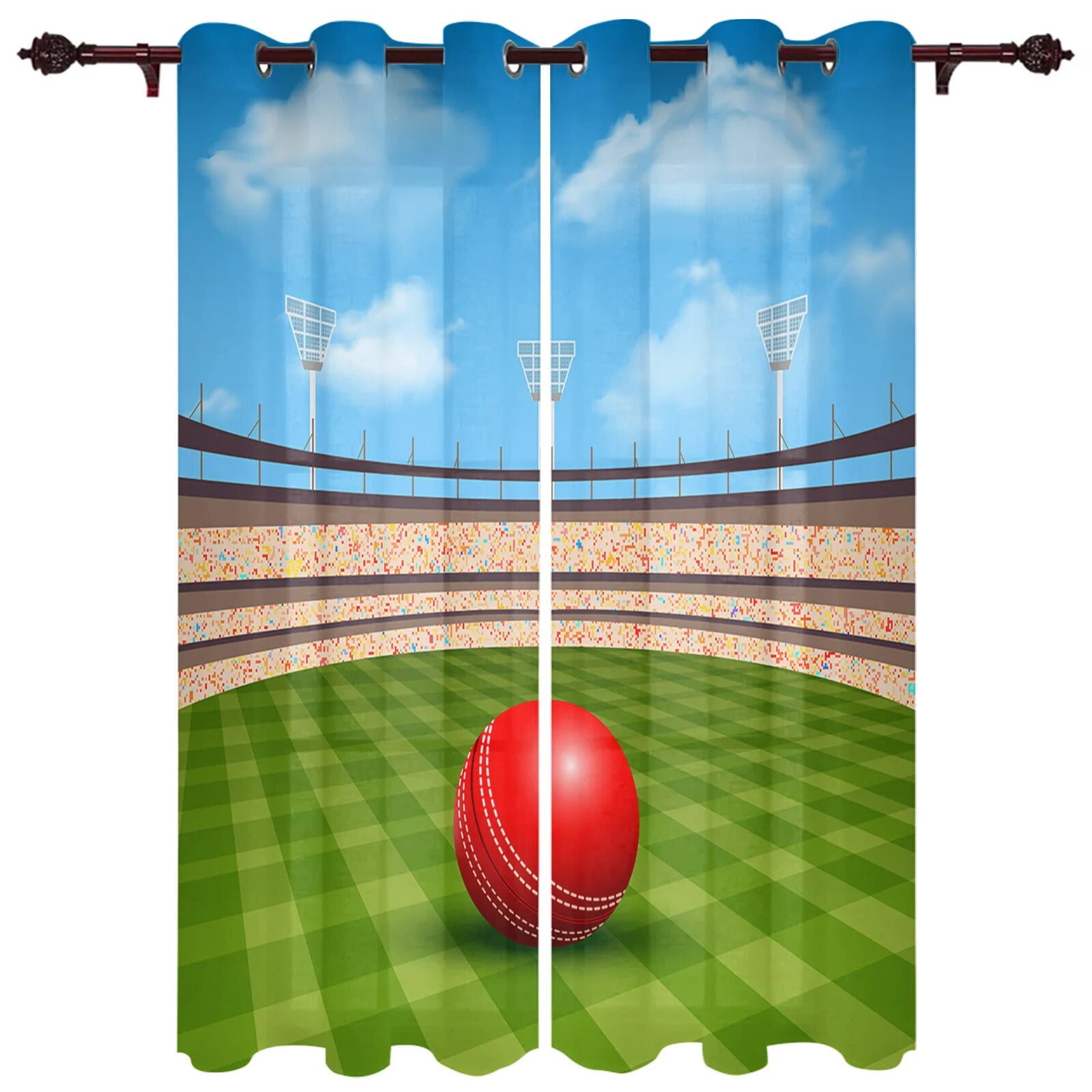 Stadium Ball Window Curtain Bedroom Living Room Window Drapes Kitchen ...
