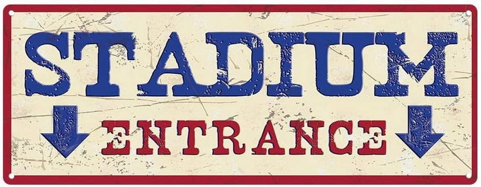 Stadium Entrance Metal Sign, 6x16, Sports, Stadium, Football, Baseball ...