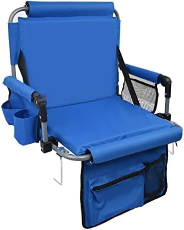 Stadium Seat with Back Support, Bleach Seat with Backrest and Cushion ...