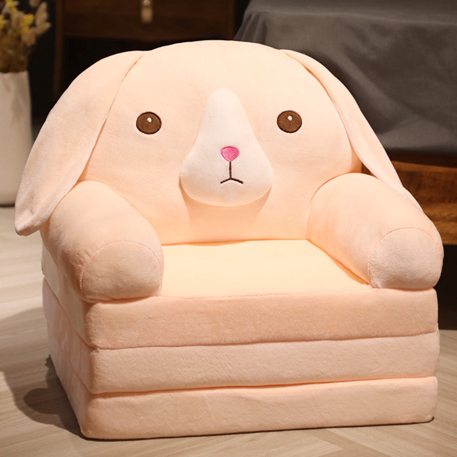 Stadium Seat Cushion Plush Foldable Kids Sofa Backrest Armchair 2 In 1 ...