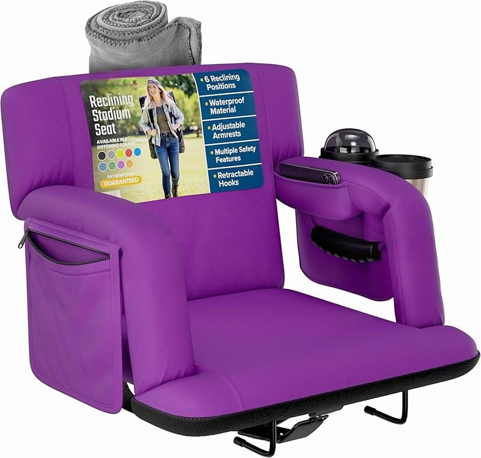 Stadium Seats for Bleachers with Back Support – Wide Bleacher Chair ...