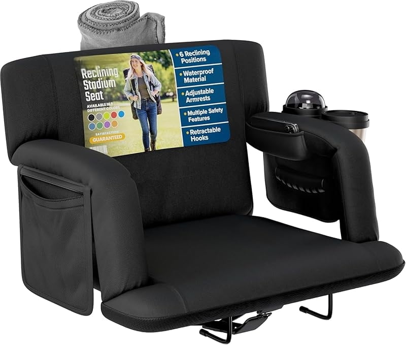Stadium Seats for Bleachers with Back Support – Wide Bleacher Chair ...