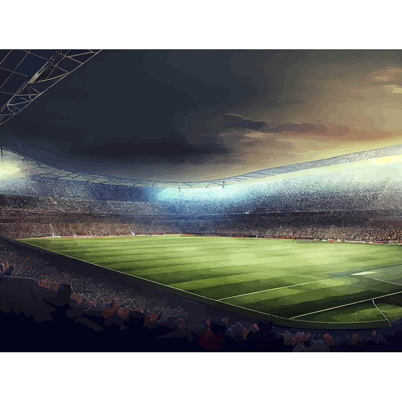 Stadium Trophy Soccer Photography Background Final Match Pitch Ball ...