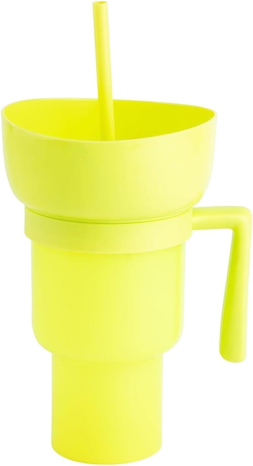 Stadium Tumbler with Snack Bowl, 2 In 1 Travel Snack & Drink Cup with ...