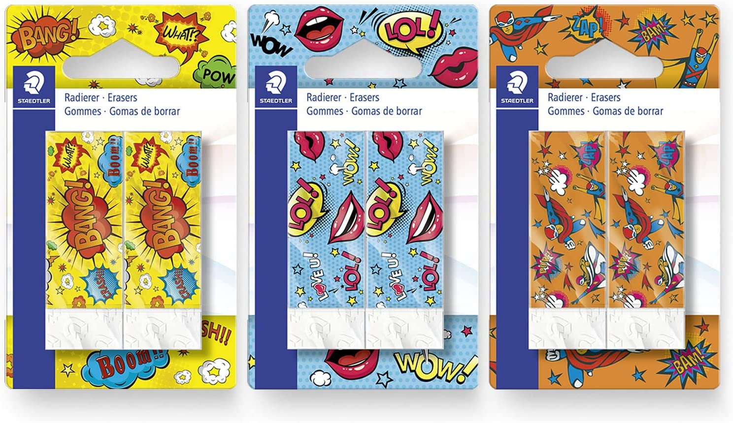 Staedtler 526B2COBK2 Rasoplast Eraser - Cartoon Comic Edition Novelty ...