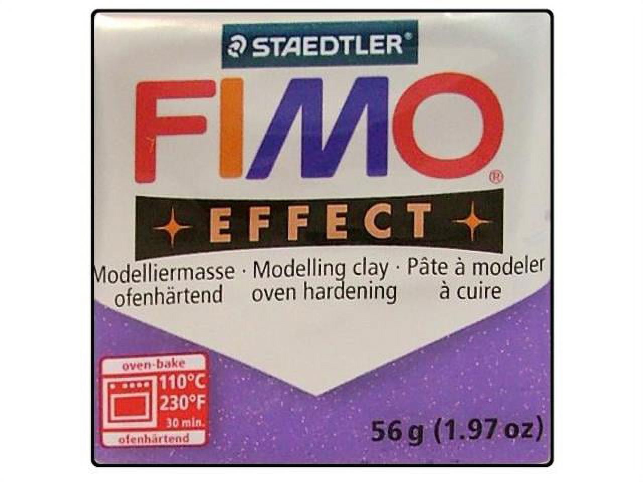 Staedtler Fimo Glitter Effect Polymer Clay - 2 oz, Glitter Purple ...