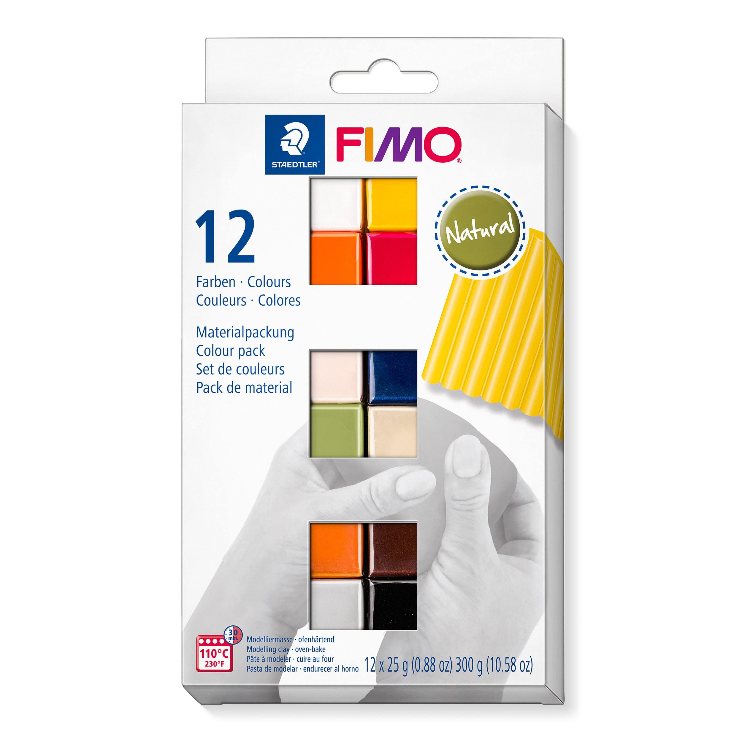 Staedtler Fimo Soft Polymer Clay - Natural Colors, Set of 12 - Walmart.com