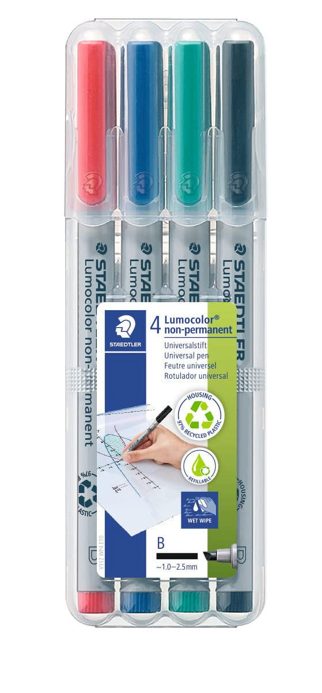 Staedtler Lumocolor Universal Felt Tip Refillable Permanent Marker Pens ...