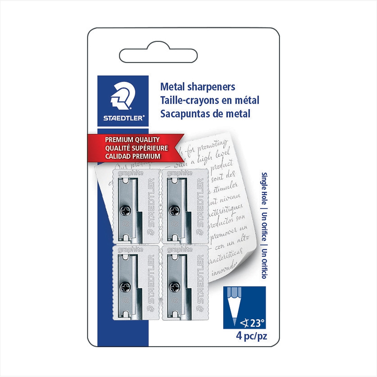 Staedtler Manual Pencil Sharpeners Silver 4/Pack (51010BK402NA) 428748 ...