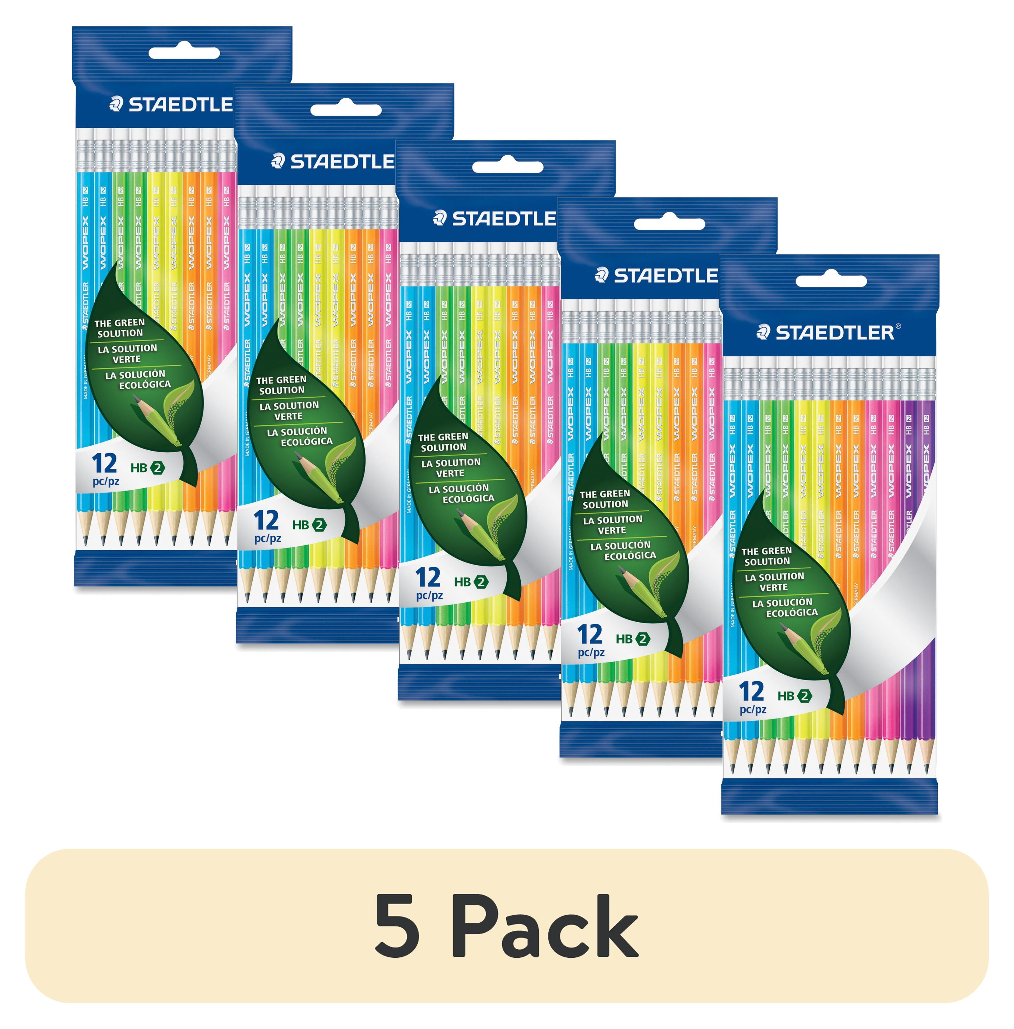 (5 pack) Staedtler Mars GmbH & Co. Neon Wopex Pencils Pre-Sharpened 12 ...