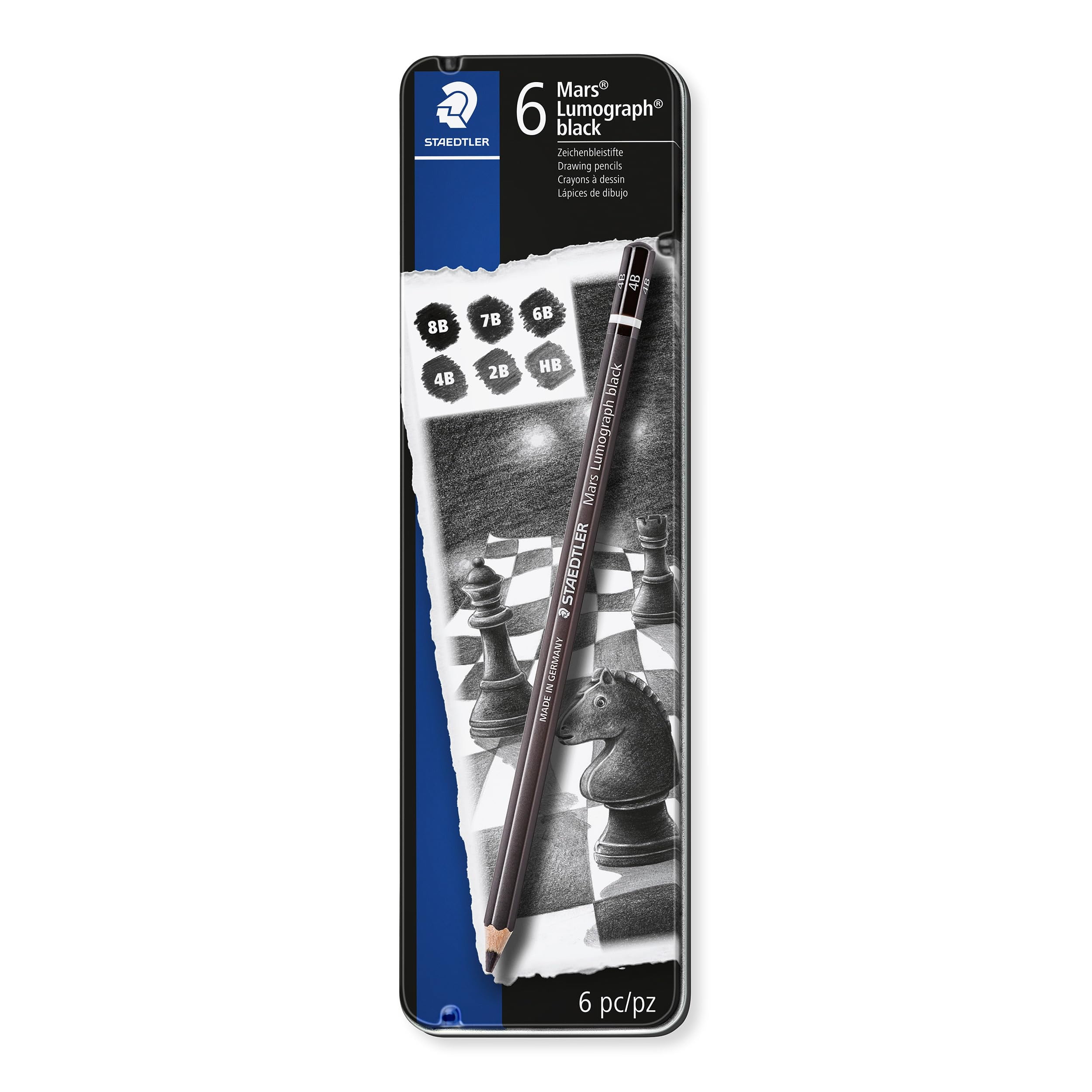 Staedtler Mars LumographTRDN Black, Carbon Blend Provides Jet Black ...