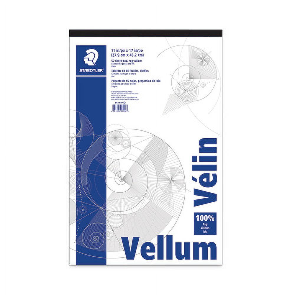 Staedtler Mars Translucent Vellum Art and Drafting Paper, 16 lb Bristol ...