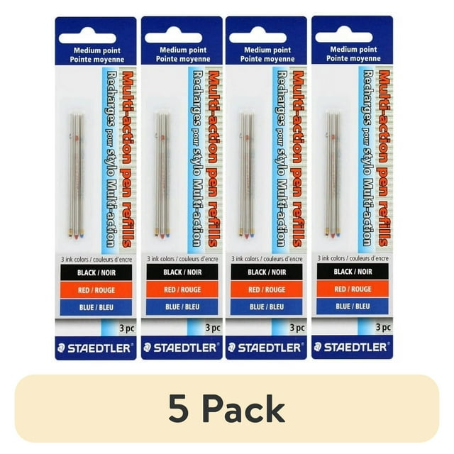 (5 pack) Staedtler Multi-Action Ball Point Pen Refills (Pack of 12) - Walmart.com