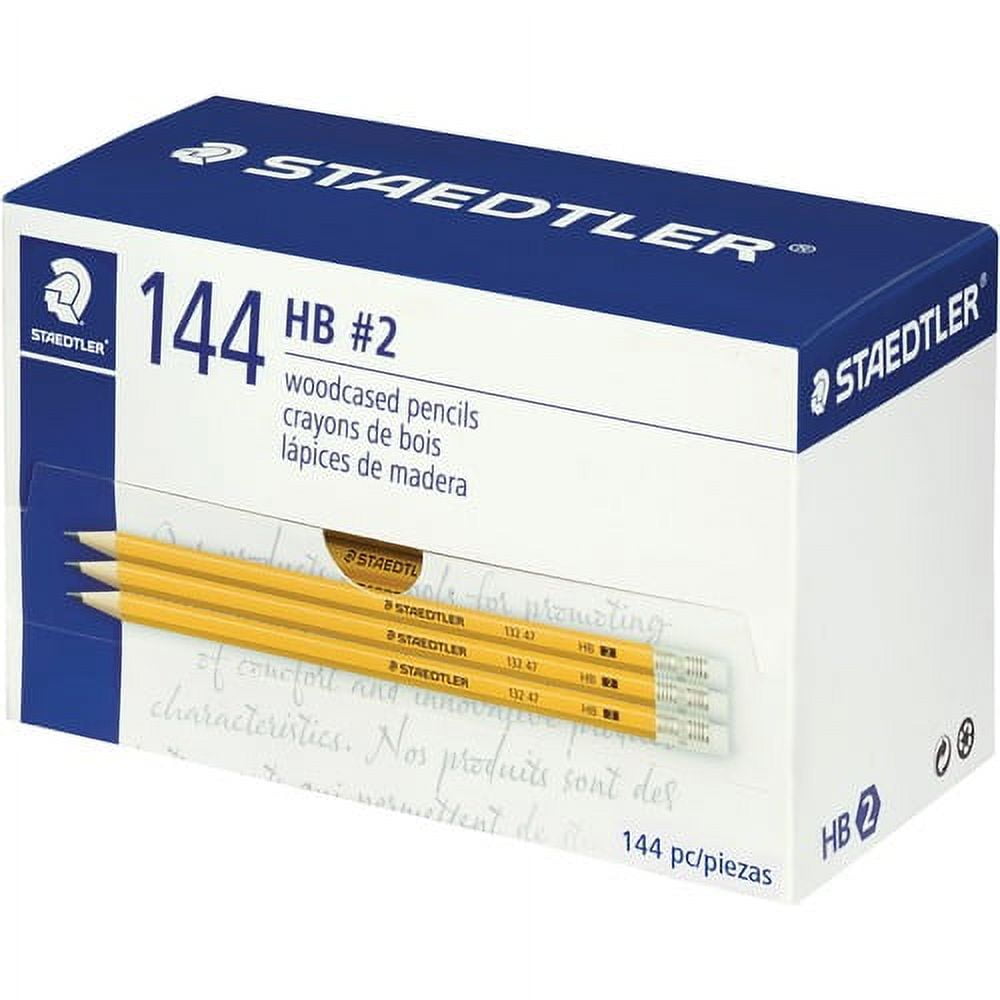 Staedtler No. 2 Woodcased Pencils - FSC 100% - 2HB Lead - Yellow Wood ...