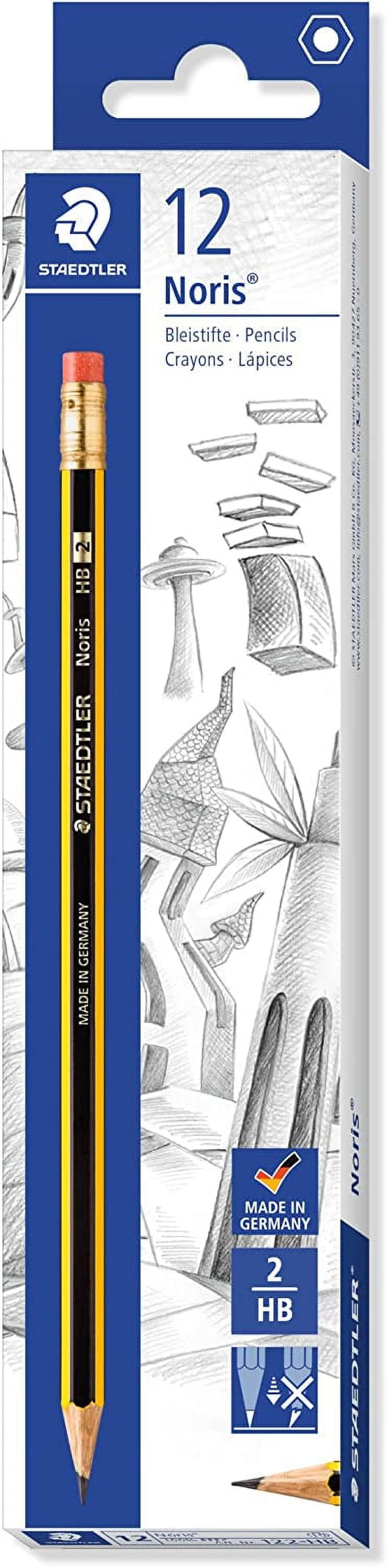 Staedtler Noris 122-HB Pencils Rubber-Tipped HB (2) Degree - Box of 12 ...