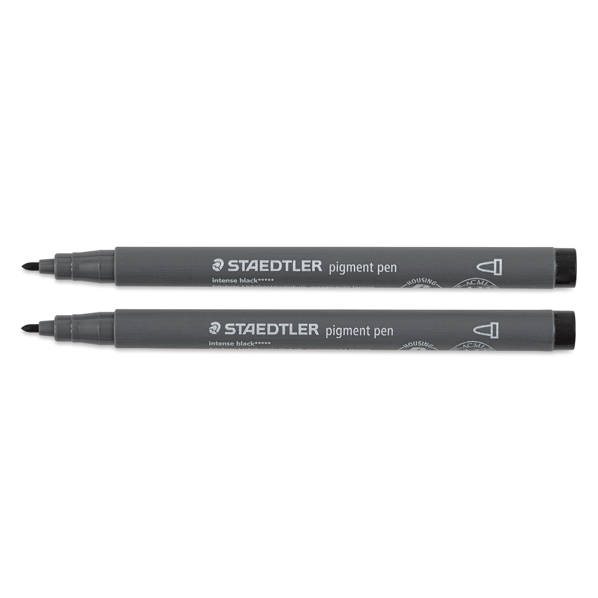 Staedtler Pigment Arts Pens - Intense Black, 1 mm, Bullet Tip, Pkg of 2 ...