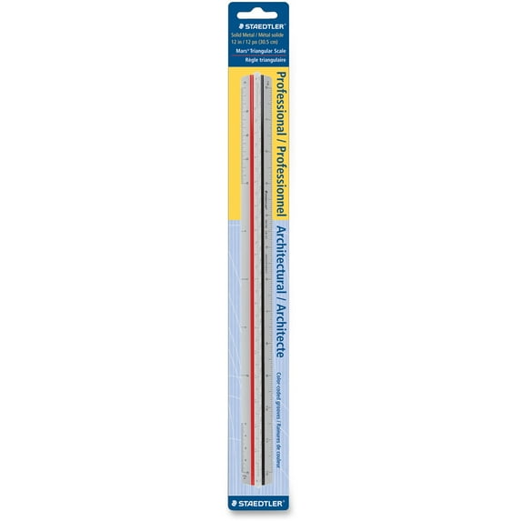 Staedtler Prof-quality Architect Triangular Scale - 12" Length ...