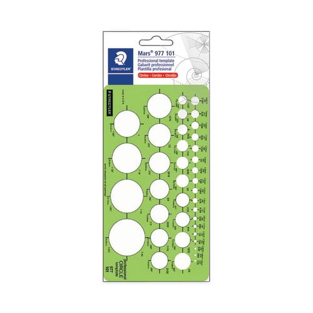 Staedtler Templates, 39 Circles, 4 X 7.25, Green | Order of 1 Each ...