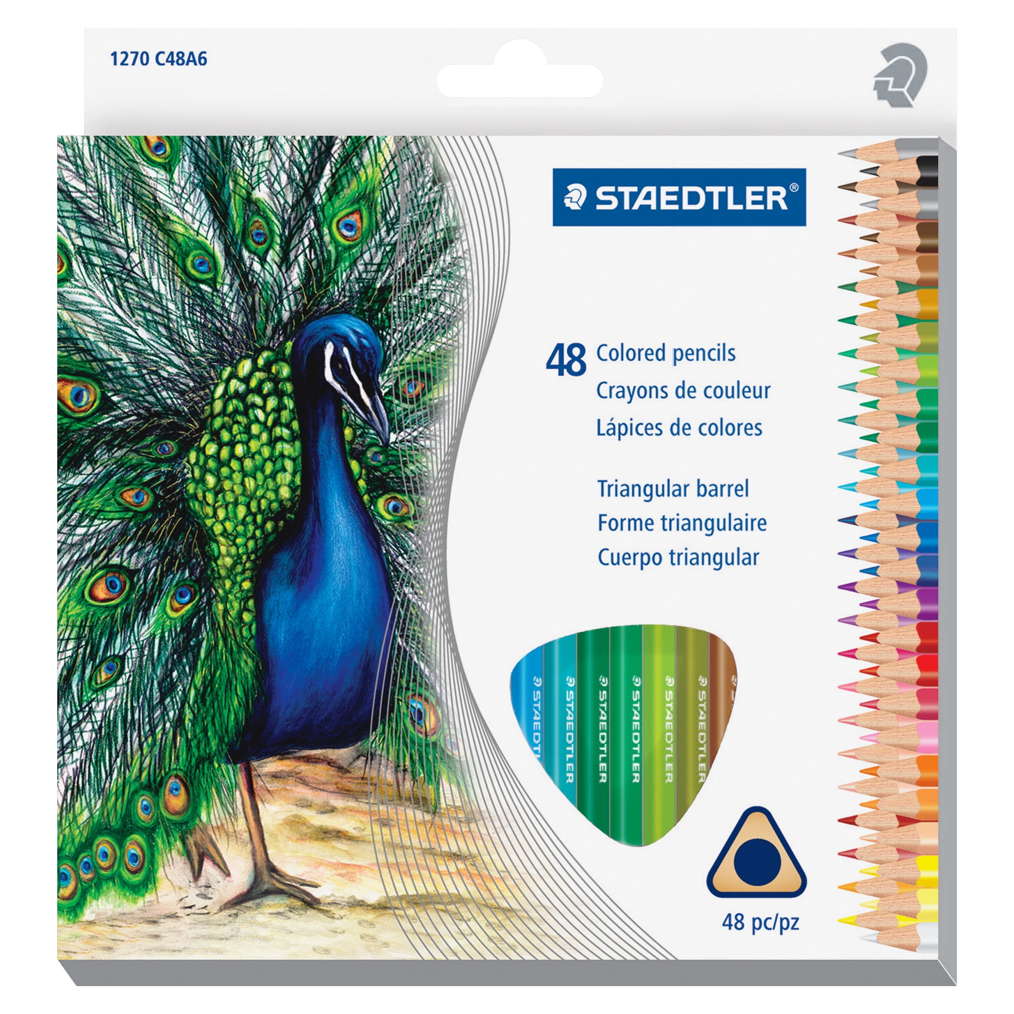 Staedtler Colored Pencil, Triangular Comfort Shape, 48 Count, Adult ...