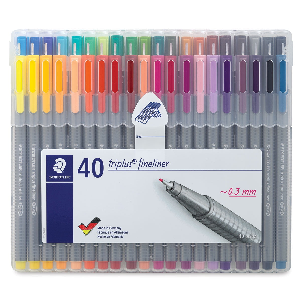 STAEDTLER Triplus Fineliner Pens, 0.3mm, Assorted Colors, Set of 40 ...
