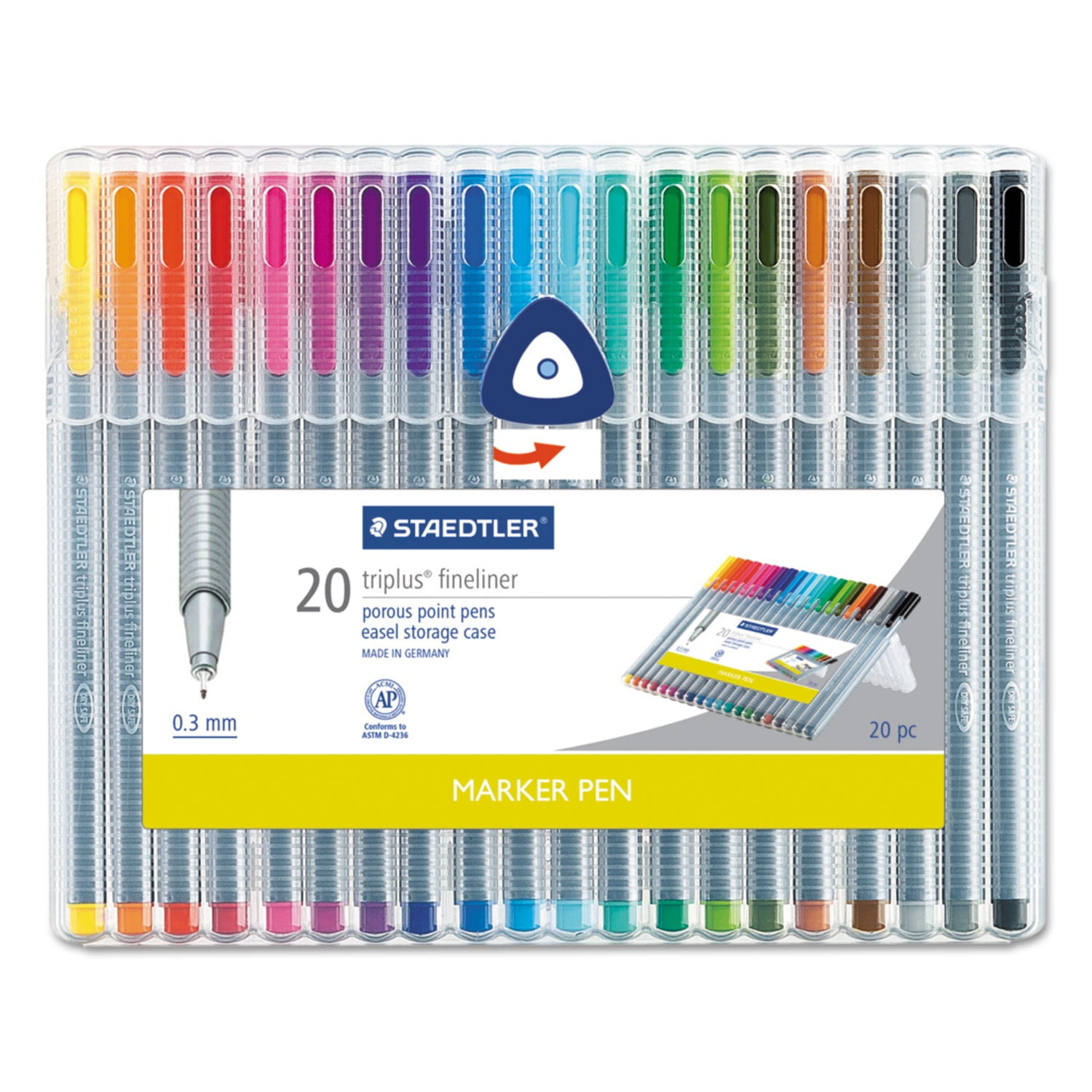 Staedtler Triplus Fineliner Pen Set, 20-Colors - Walmart.com