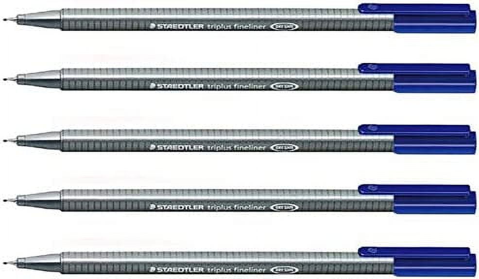 Staedtler Triplus Fineliner Pens -0.3mm - Blue Ink - Pack of 5 ...