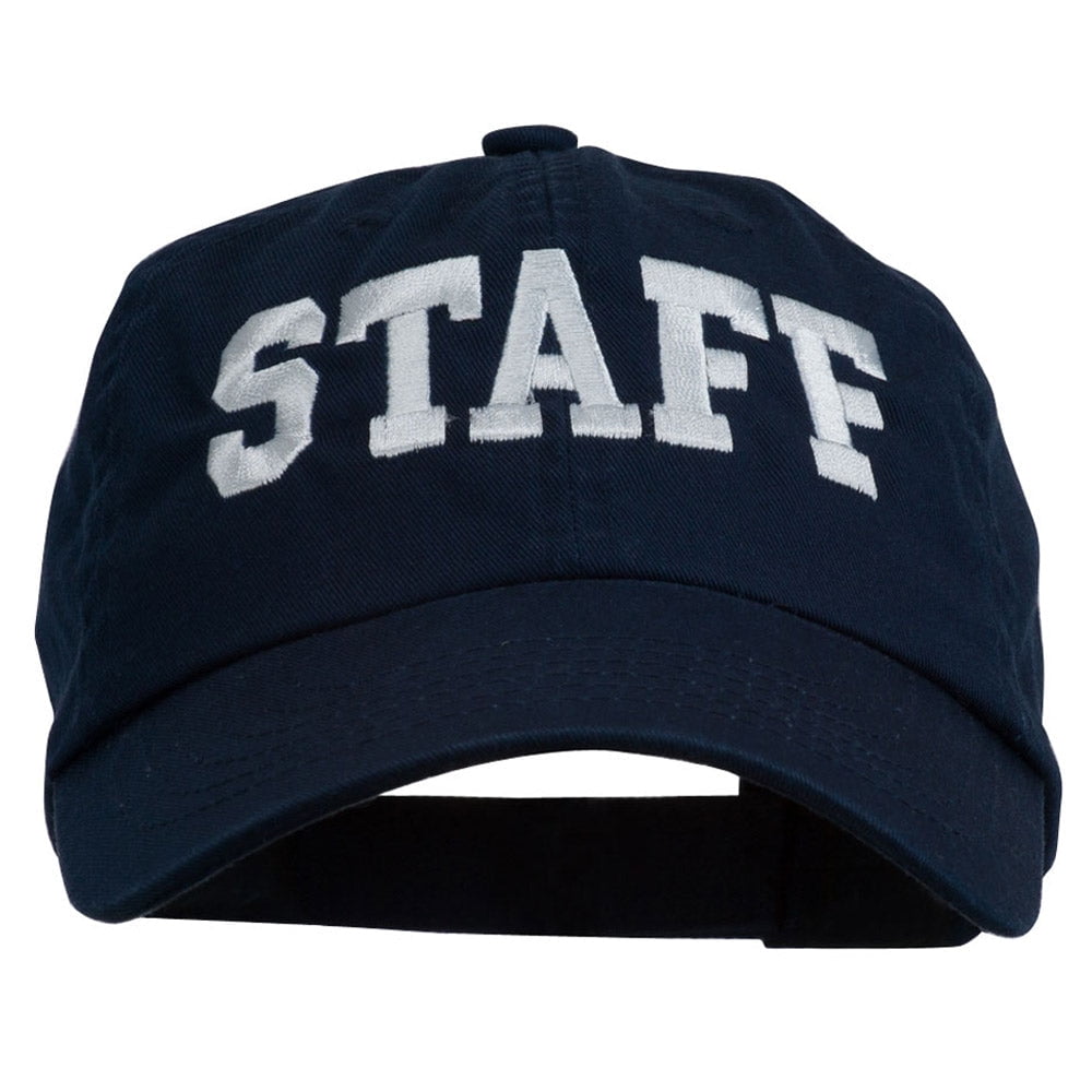 Staff Letter Embroidered Low Profile Washed Cap - Navy OSFM - Walmart.com
