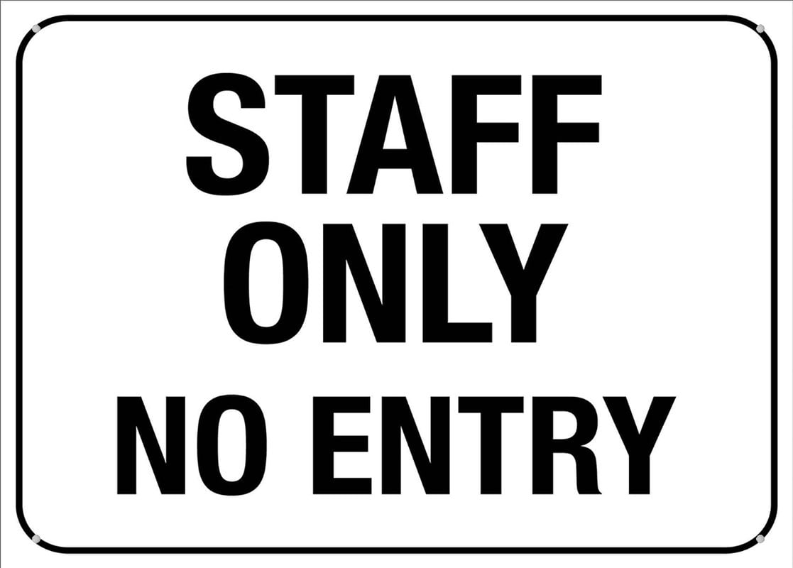 Staff Only No Entry Sign Metal 8X12 Inch Rust Free Aluminum,Uv Ink ...