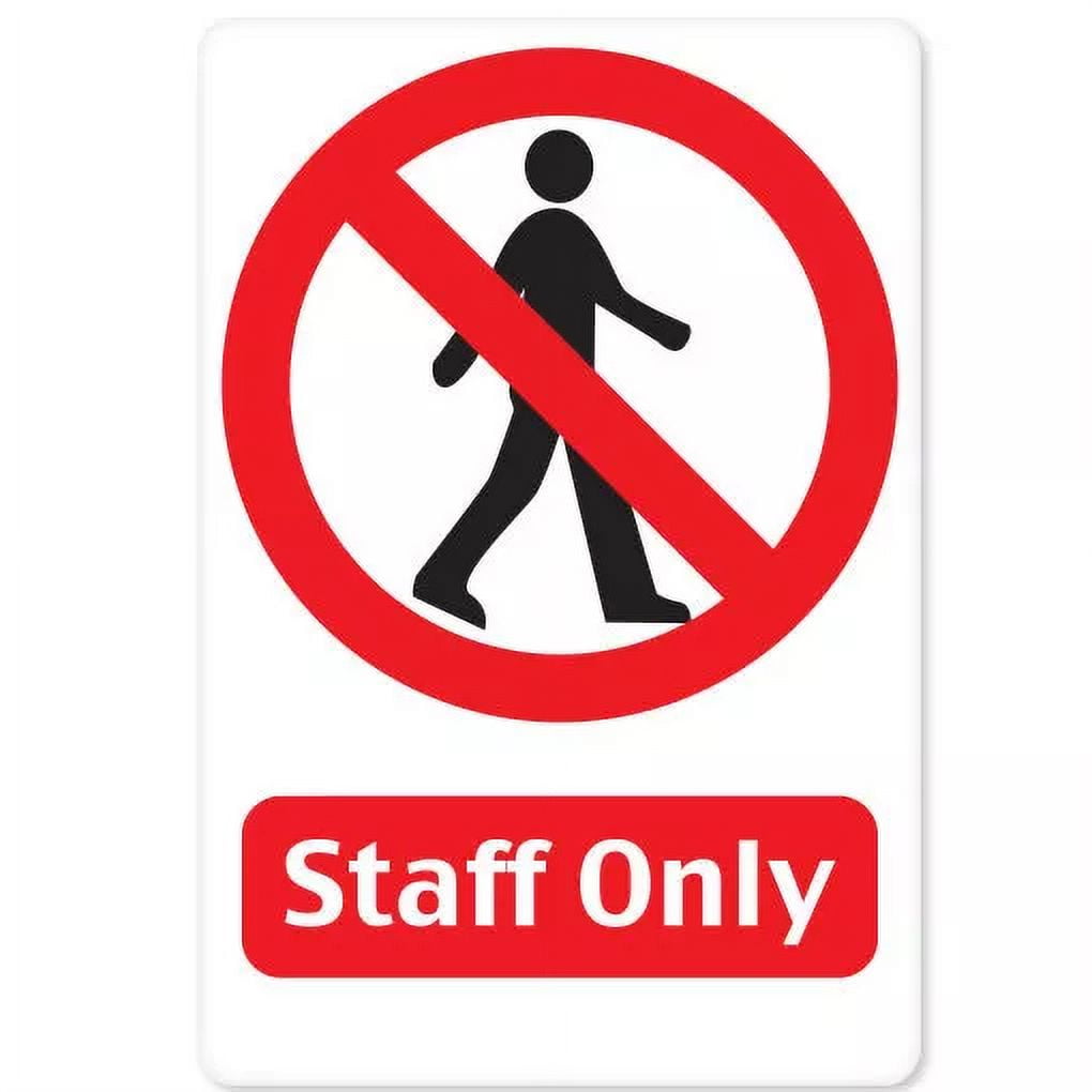 Staff Only No Entry Sign Sticker Decal Phone Decal Water Bottle ...