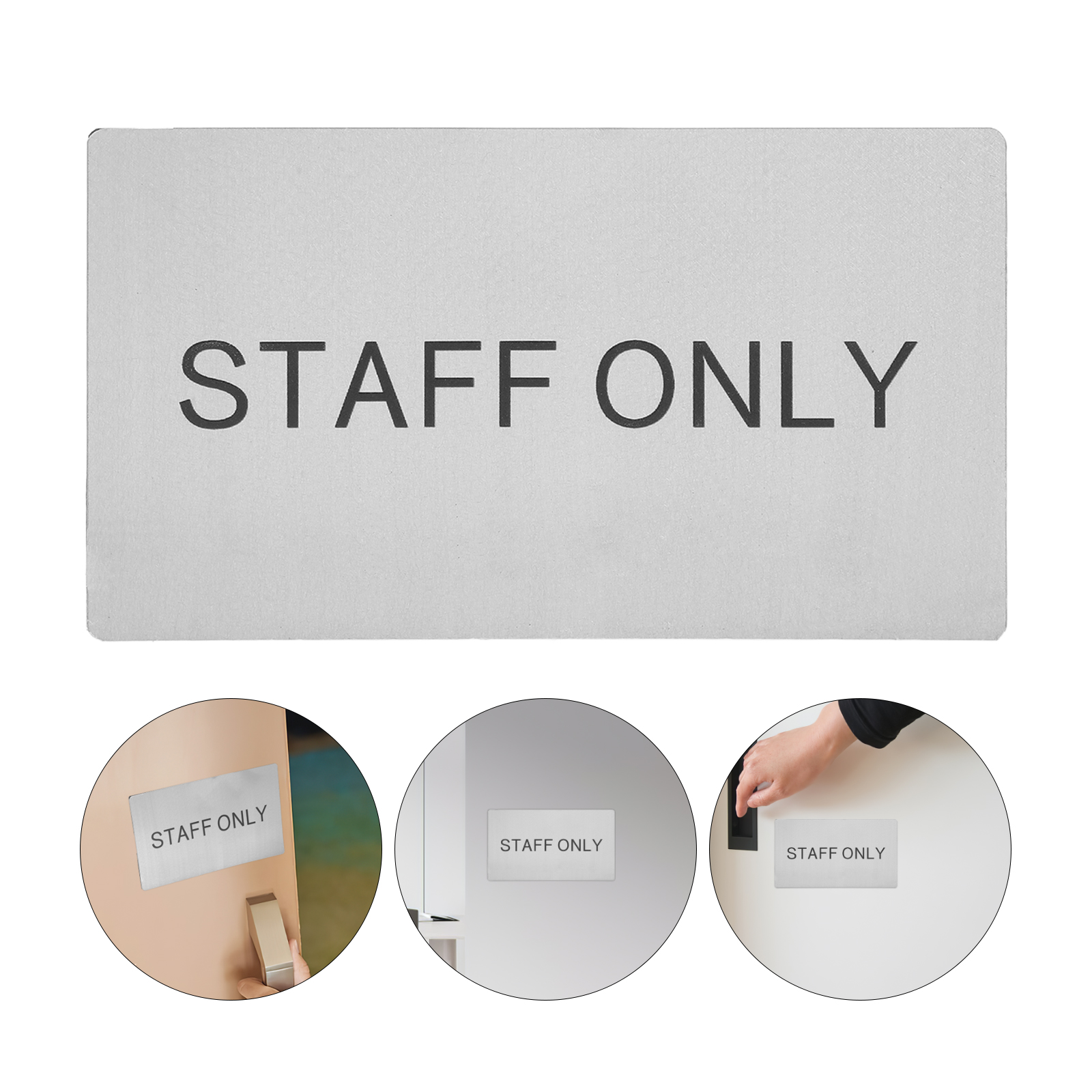 Staff Only Plate Wall Mount Door and Wall Sign Restaurants Staff Only ...