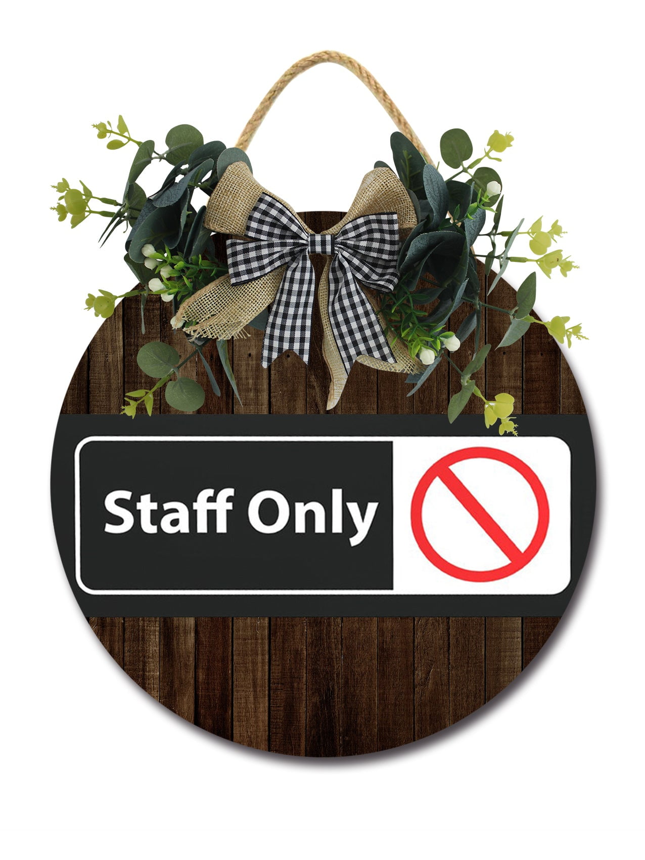 Staff Only Sign Farmhouse Wood Sign Front Porch Decor Rustic Wooden ...