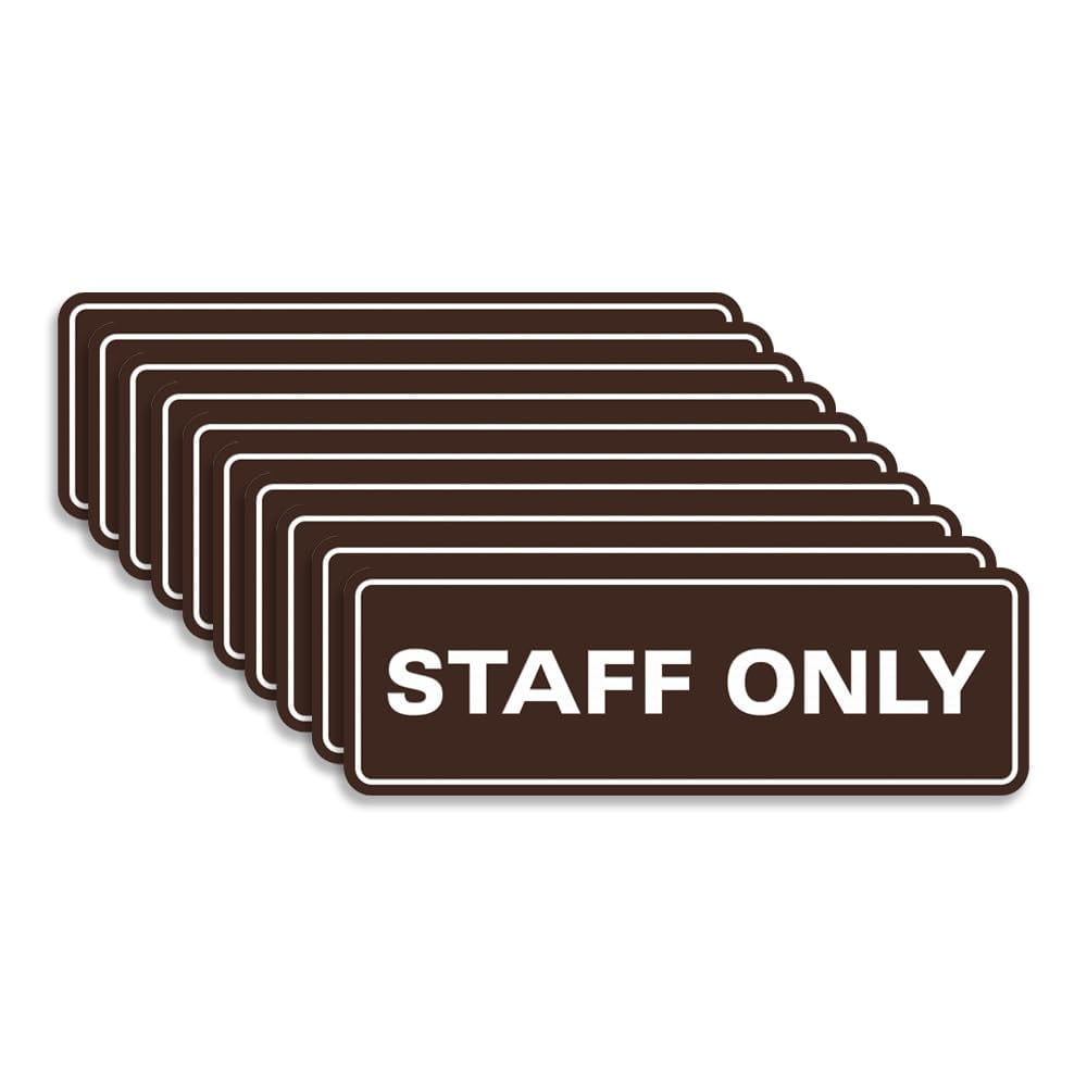 Staff Only Sign for Office Door Workplace Wall, Durable Plastic ...