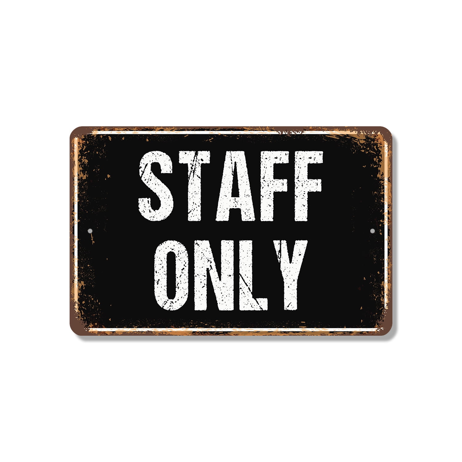 Staff Only Street 8 Inch x 12 Inch Novelty Plastic Sign Authorized ...