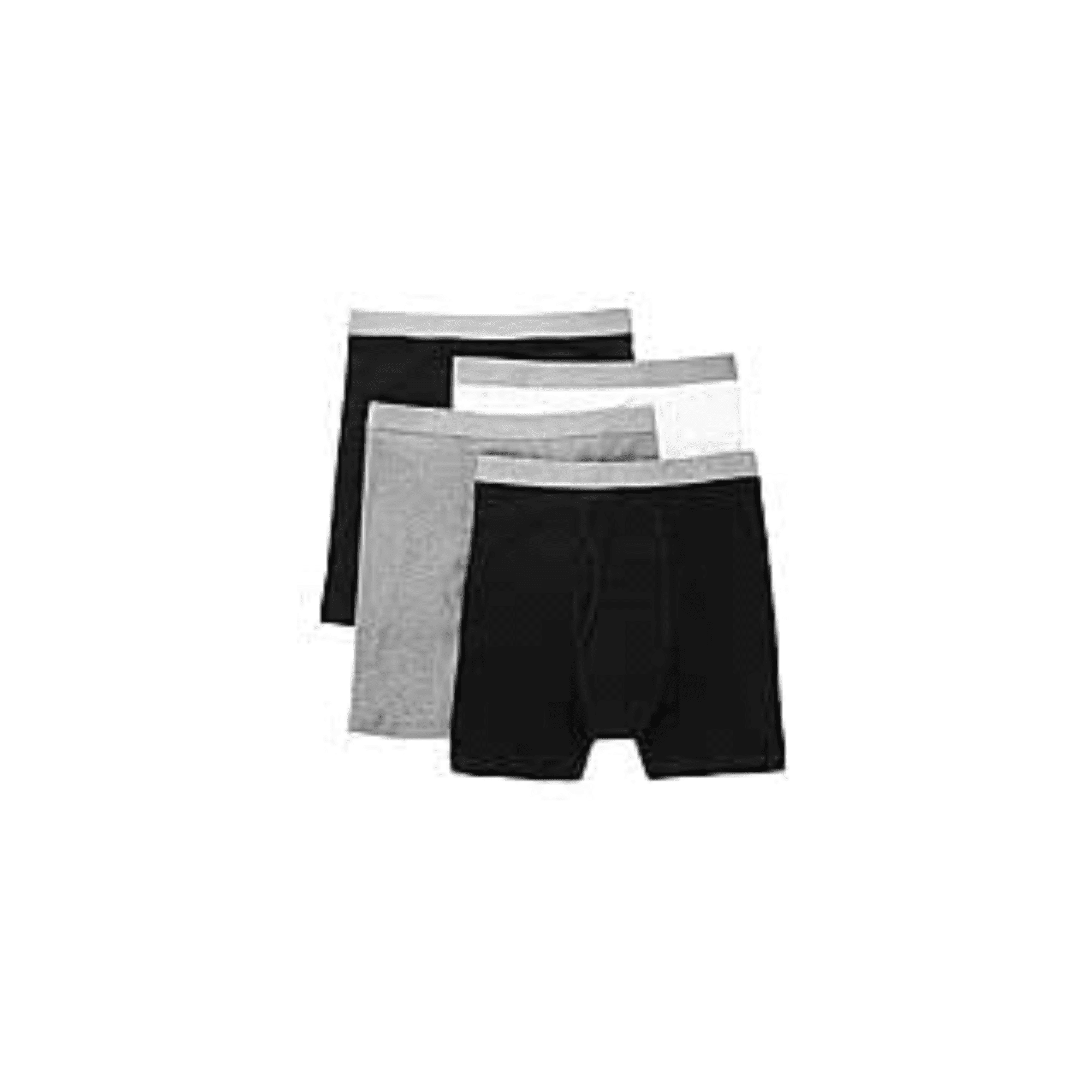 Stafford 4 Pack Boxer Briefs 100% Cotton Size Large, Black Grey for ...