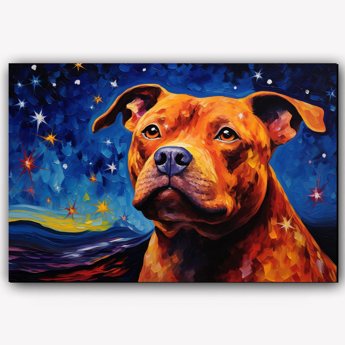 Staffordshire Bull Terrier Art Decor Creative Dog Picture for Wall ...