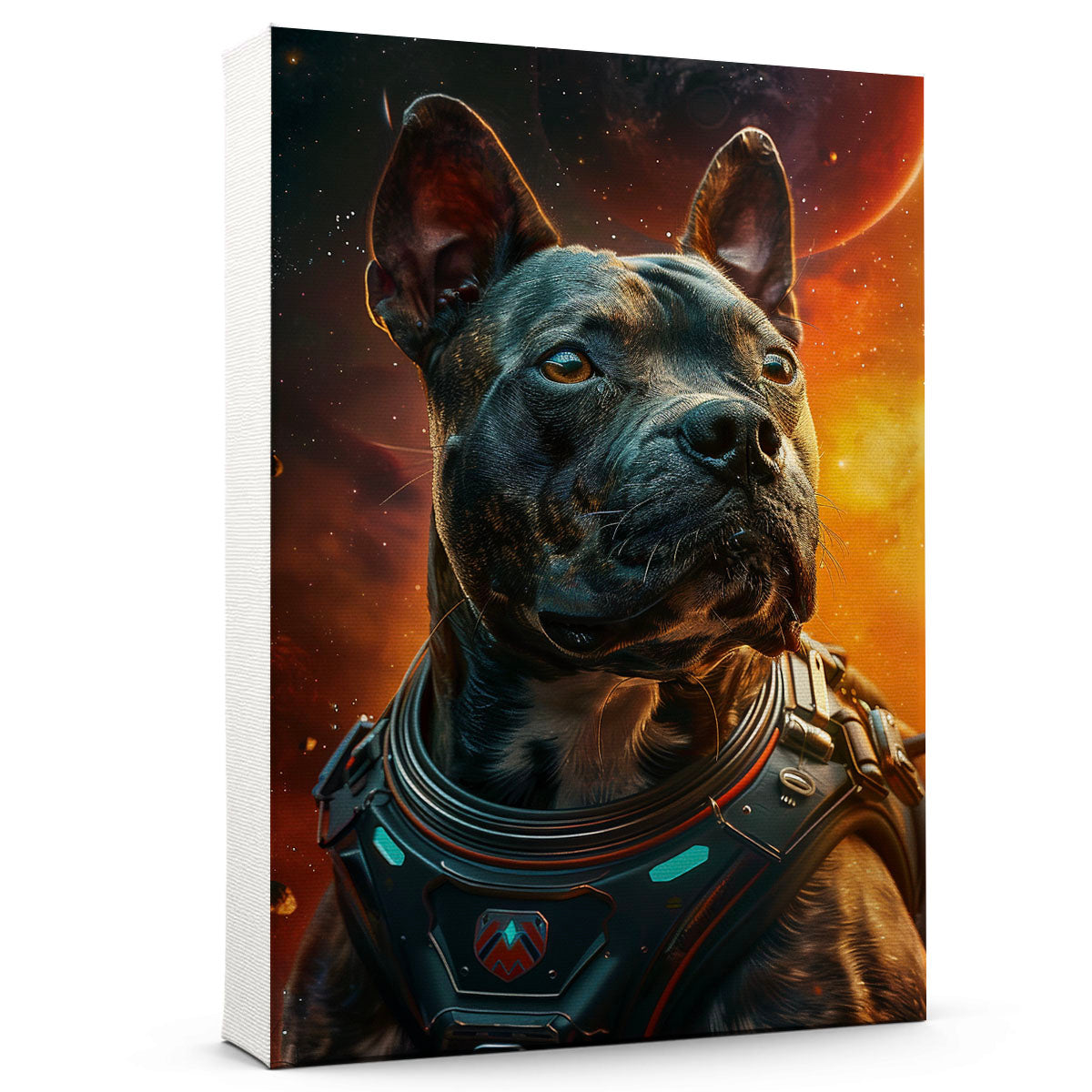 Staffordshire Bull Terrier Dog Space Painting Poster Unframe ...