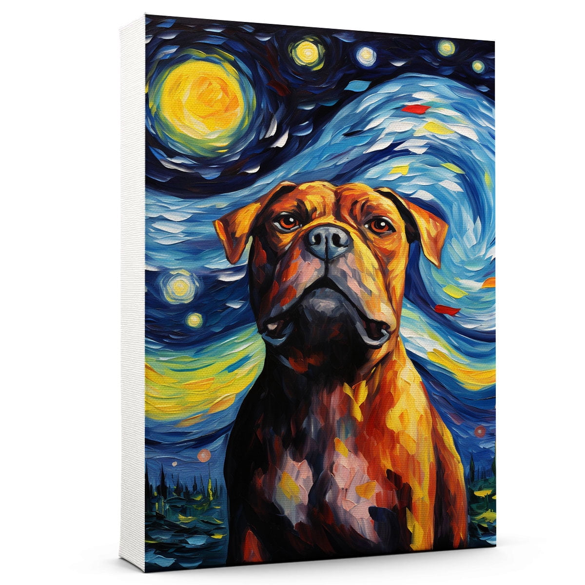 Staffordshire Bull Terrier Paintings Canvas for Wall Decorations ...