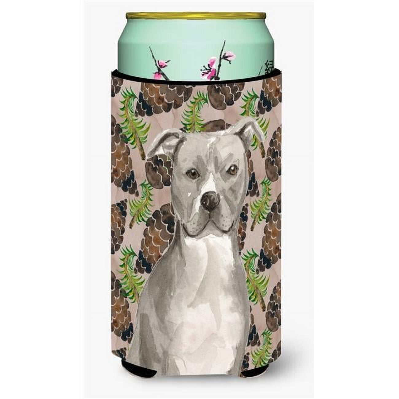 Staffordshire Bull Terrier Pine Cones Tall Boy Beverage Insulator ...