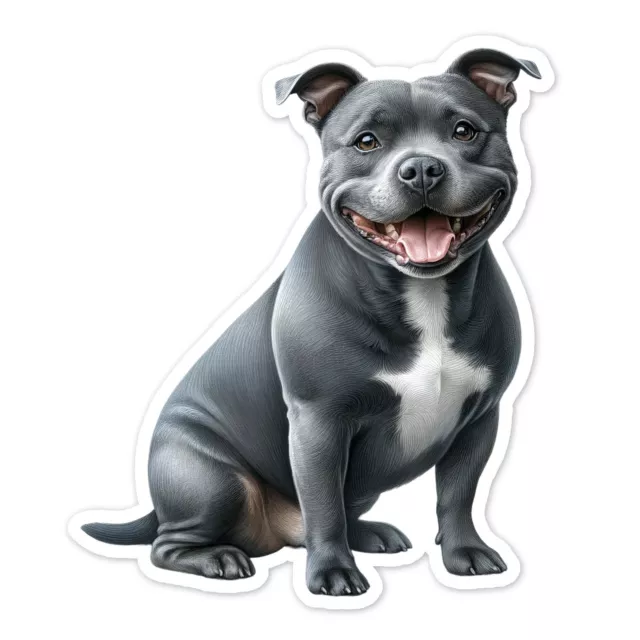 Staffordshire Bull Terrier Sticker, Water Resistant, Water Bottle ...