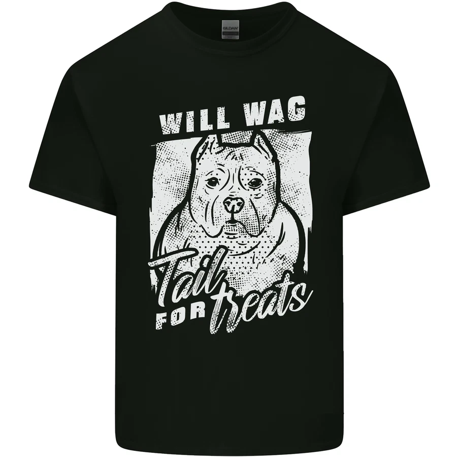 Staffordshire Terrier Wag For Treats Funny Dog Cotton Tee Shirt,for ...