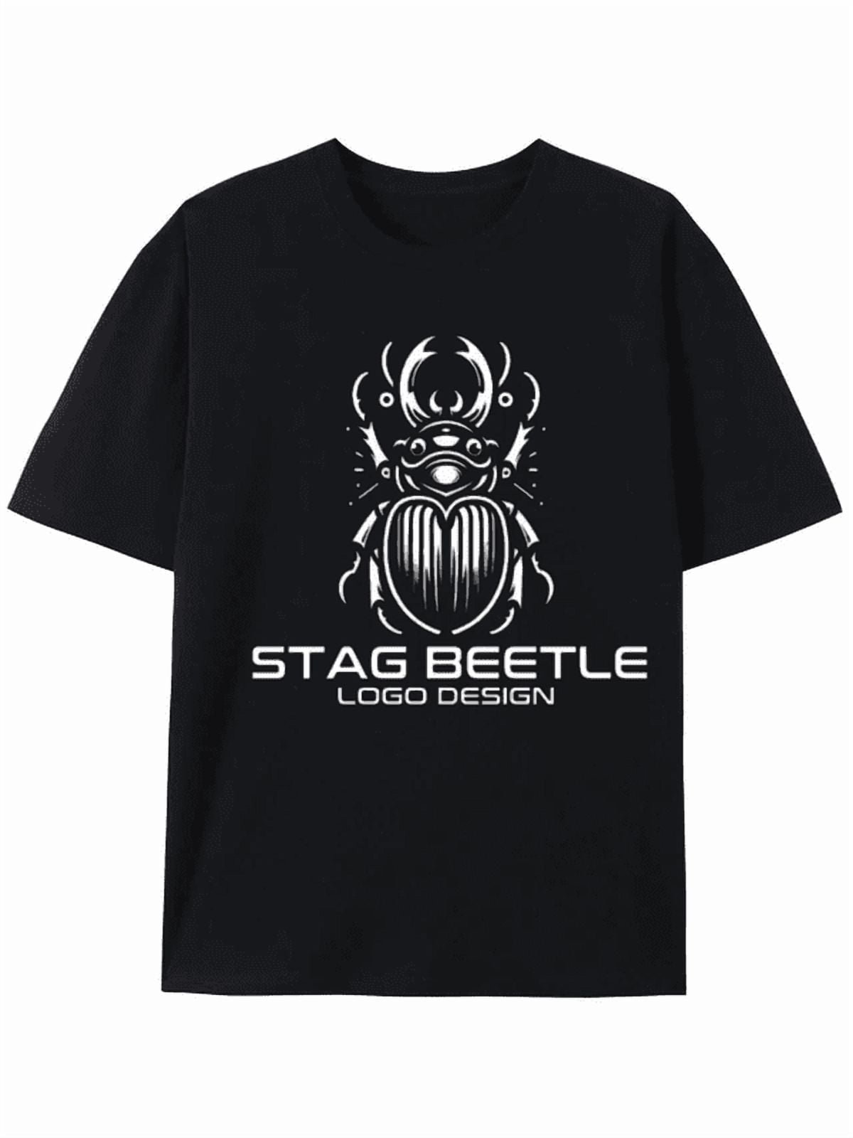 Stag Beetle Logo Design Graphic Tee - Walmart.com