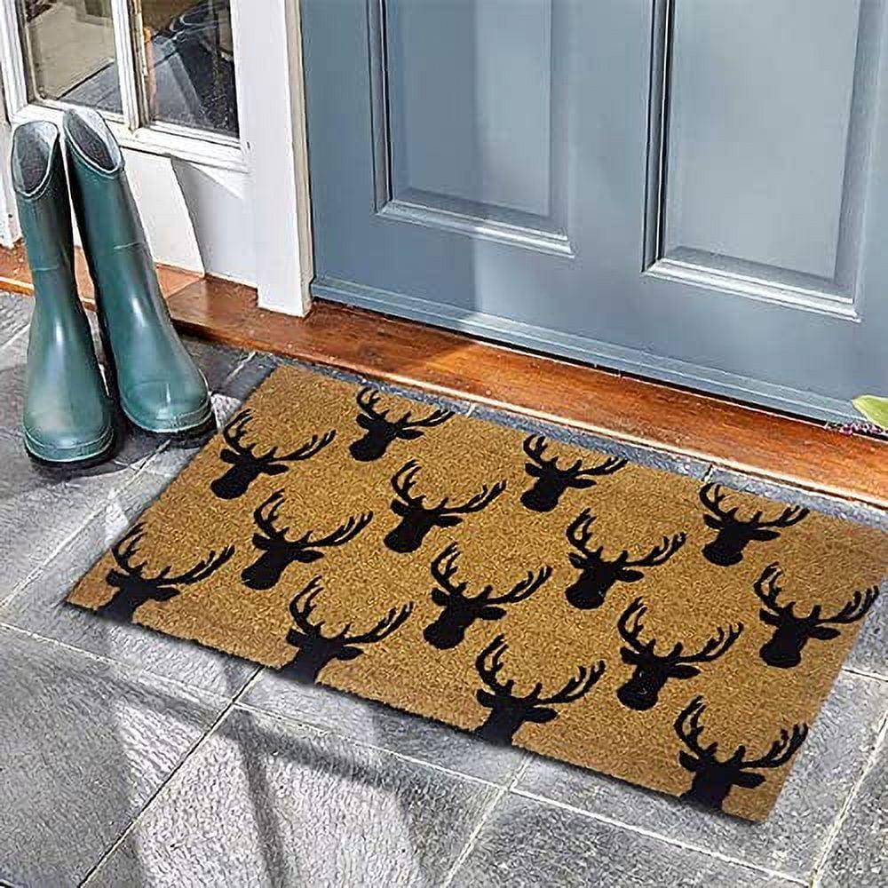 Stag Heads Entryway Door Mat, 100% Coconut Coir, FW-2375 - Walmart.com