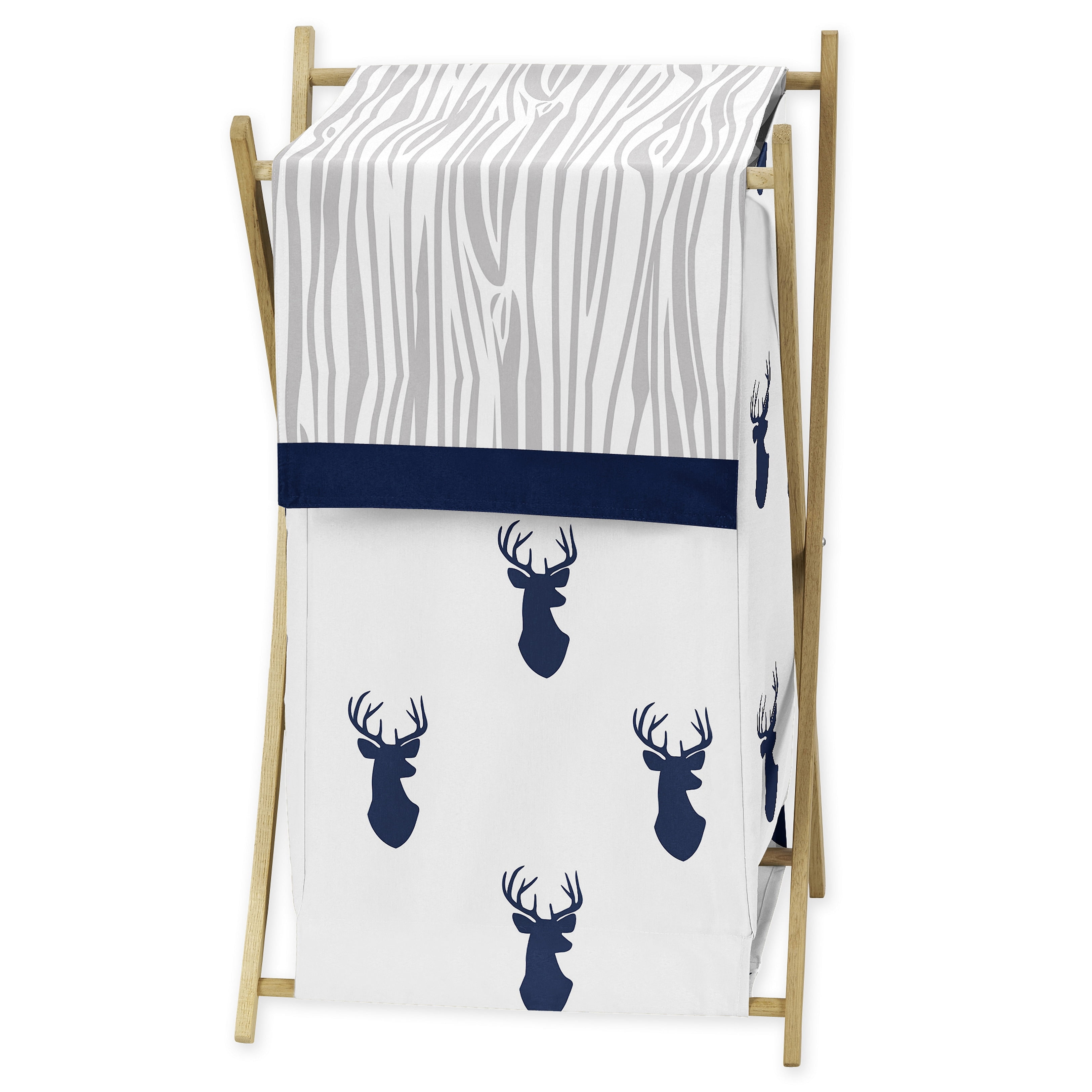 Stag Navy and White Collection Hamper - Walmart.com