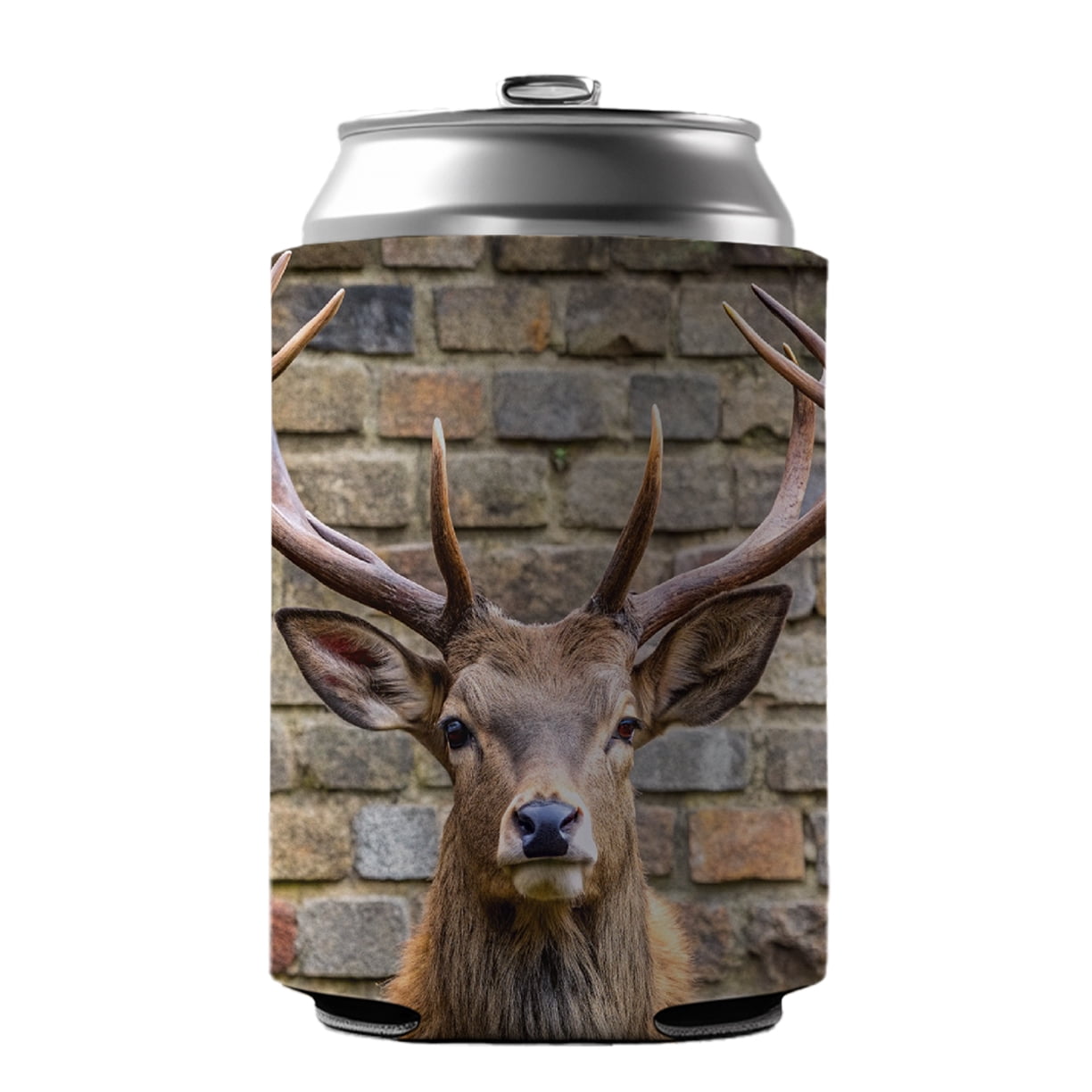 Stag's Head Mounted To Wall Drink Beer Soda Insulated Sleeve Holder Can ...