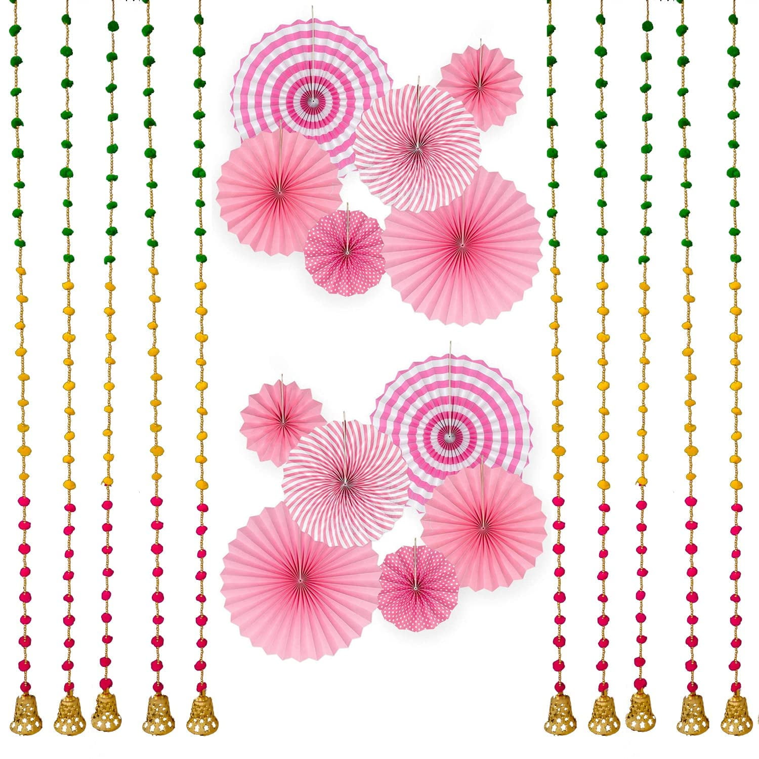 Stage Backdrop Decoration Items Set Of 22 Pcs, Multicolor - 10 Pcs Of ...