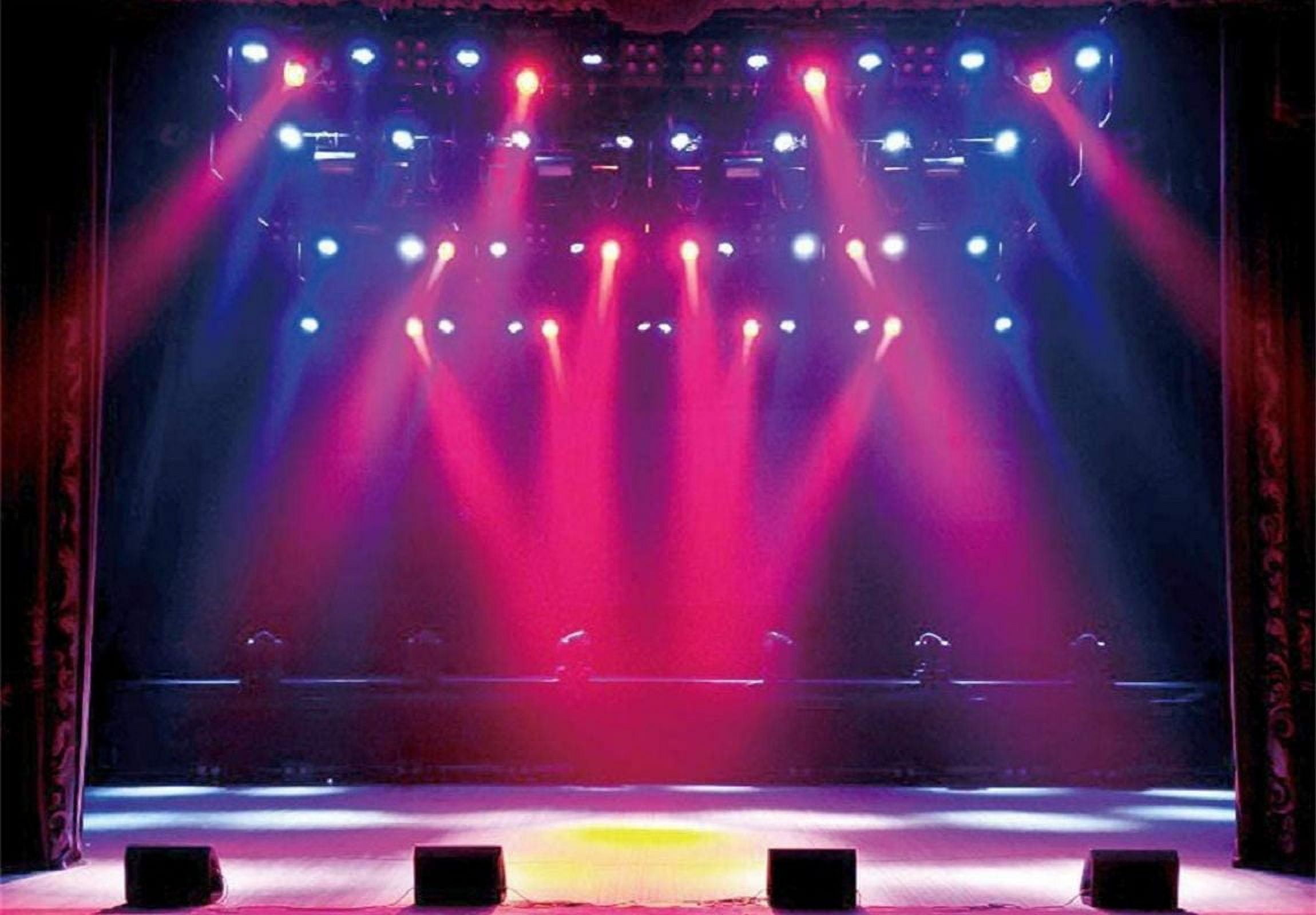 Stage Background Golden Custom Birthday Backdrop Banner ration Music ...