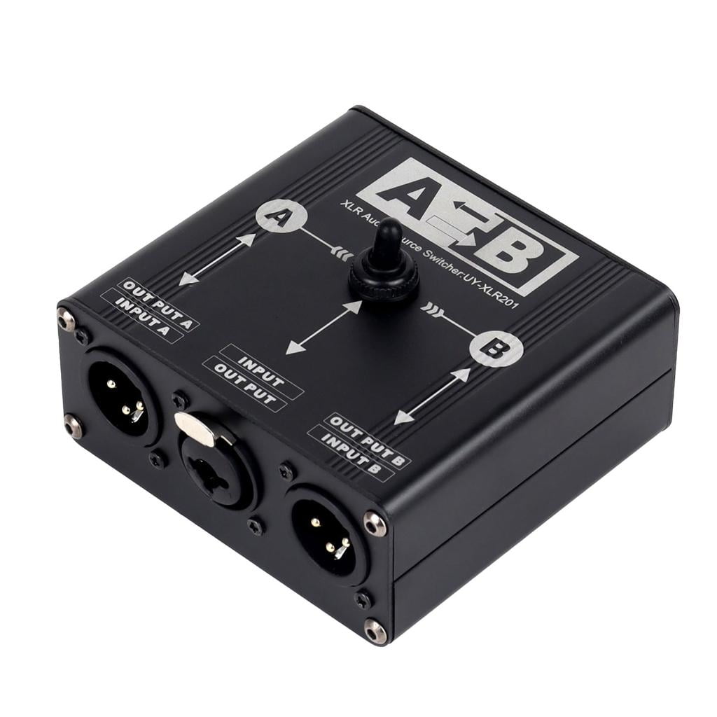 Stage Grade XLR Mics Signal Routers 2 Input Selectors With Gold ...