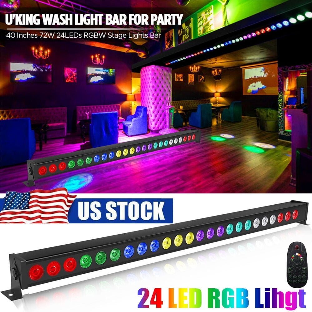 Stage Light Bar, 72W 24LEDs 3 in 1 RGB Wall Washer Light for Christmas ...