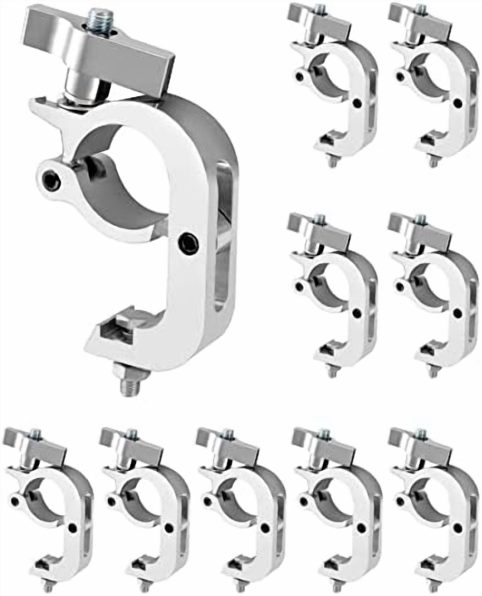 Stage Light Clamp Hook, Pack of 10, 330 lb. Aluminum Stage Lighting ...
